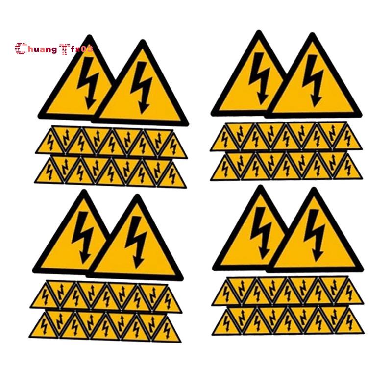 80 Pcs Electric Fence Sign Label for Safety Electric Shocks Safety ...