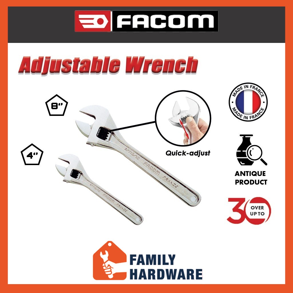 FACOM N113 ADJUSTABLE WRENCH Over 30 years Made in France SPANNER ...