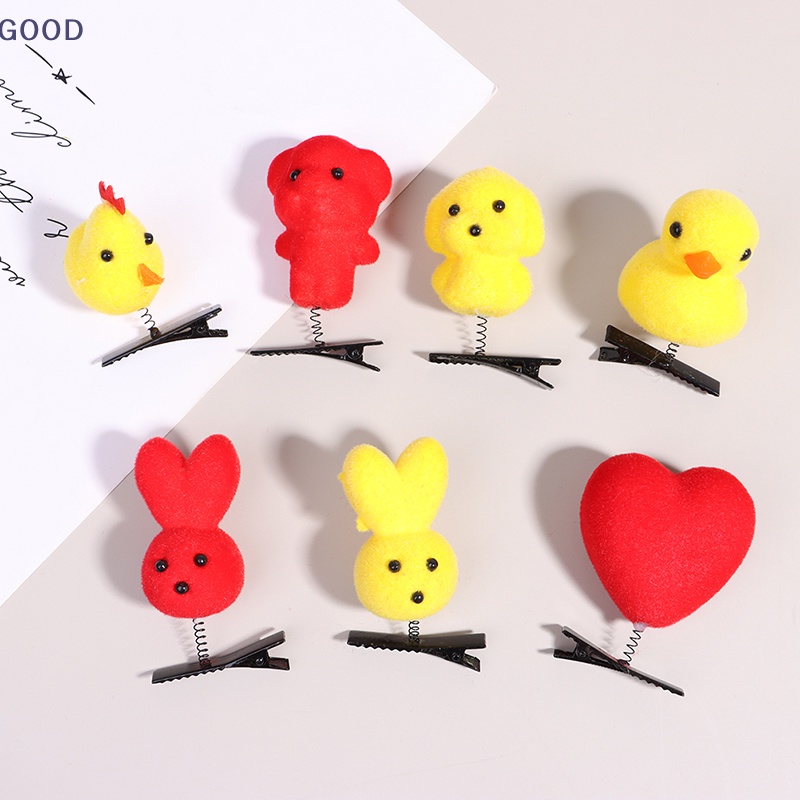 [GOOD] 5pcs Cute little animal hairpin cashmere spring hairpin ...