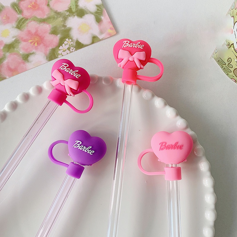 10 mm Reusable Silicone Drinking Straw Cap Straw Cover Cute Cartoon ...