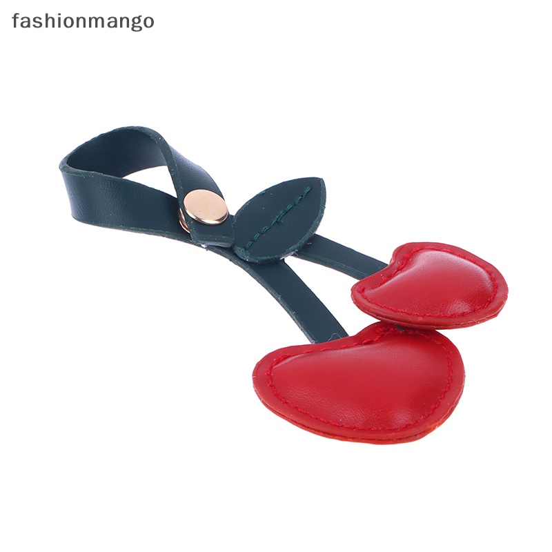 FMPH Bless Creative small cherry key chain pastoral style leather fruit ...