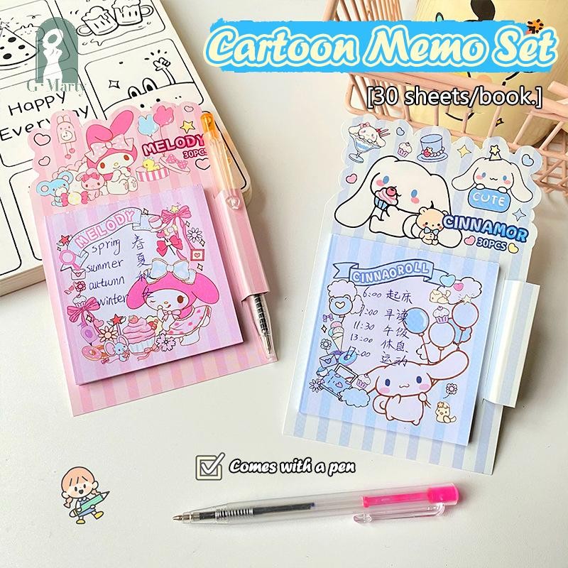 GMARTY 1Set Kawaii Cute Anime Notepad Cartoon Planner Sticker Portable ...