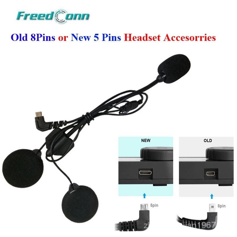 Freedconn Motorcycle Intercom Accessories Earphone Mic for TCOM-SC T ...