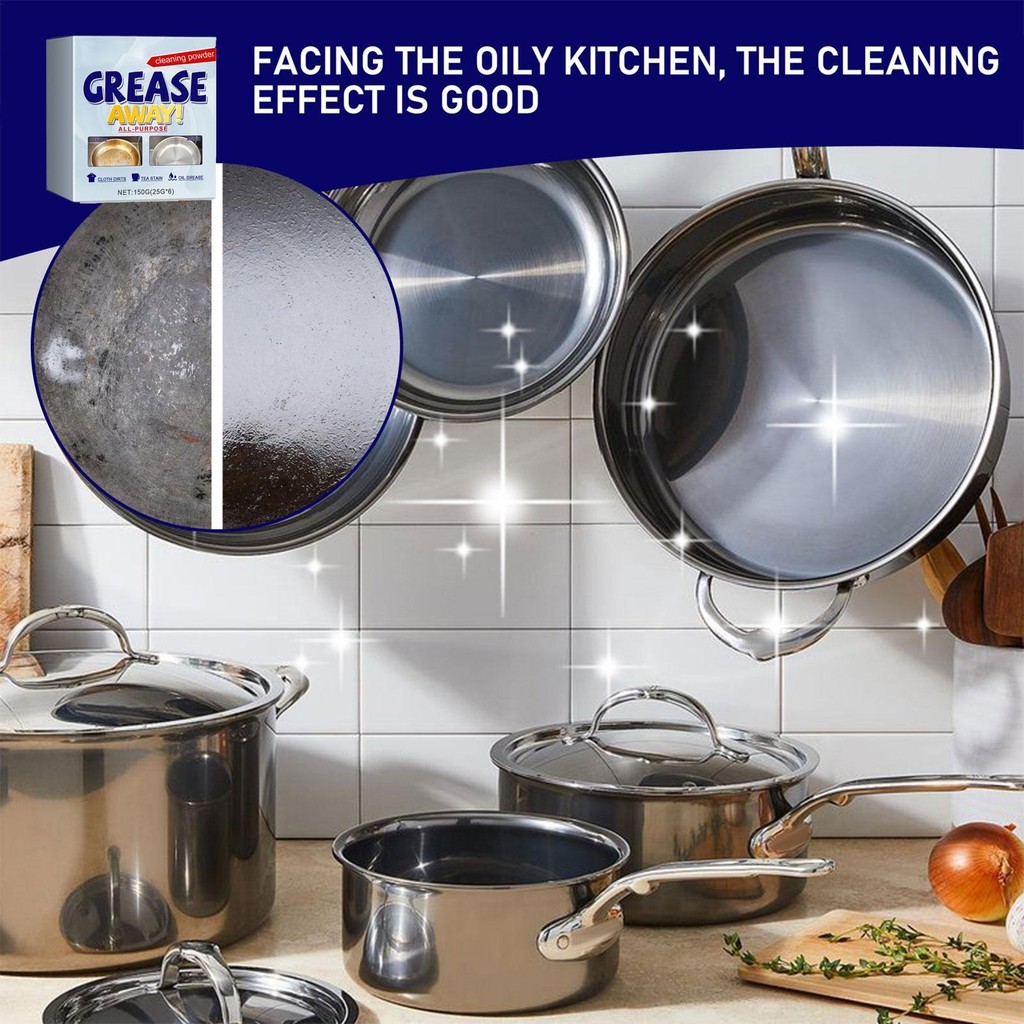 Powerful Kitchen All-Purpose Powder Cleaner Scouring Powder 150g Oil ...