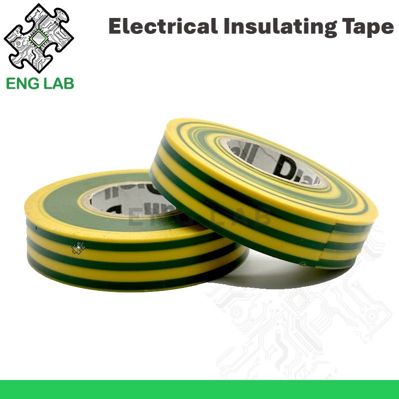 ENGLAB★Electrical Insulating Tape For Ground Line, (19mm x 33m), Yellow ...