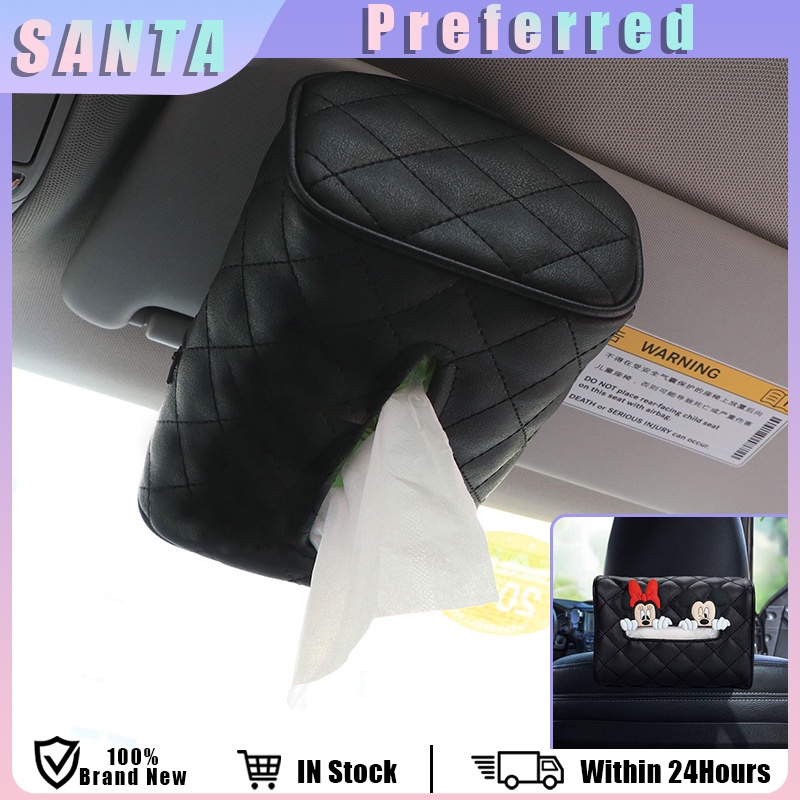 Car Tissue Boxes Napkins Tissue Boxes PU Leather Cartoon Mickey Tissue ...