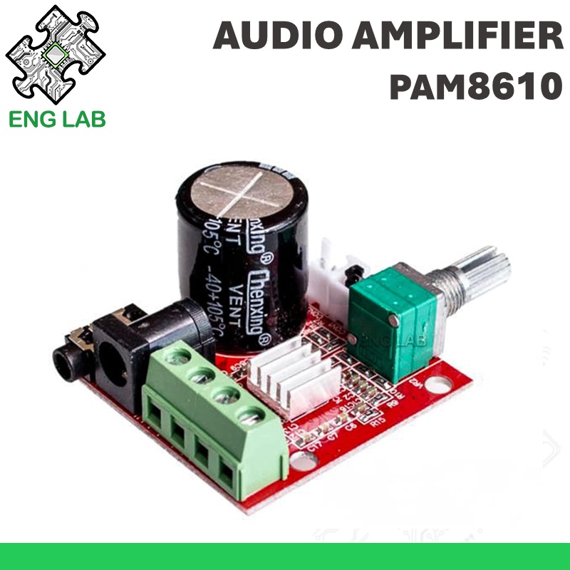 ENGLAB★PAM8610 Dual Channel Mini Stereo AMP Audio Amplify Board ...