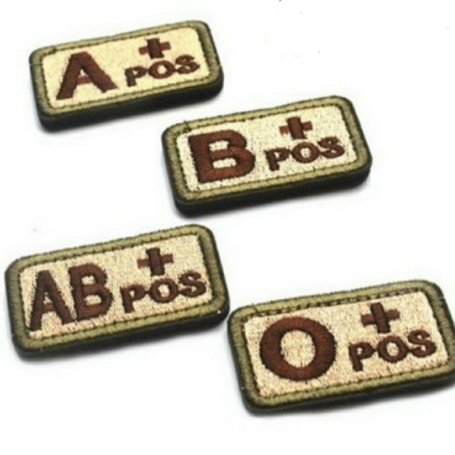 EMBROIDERED BLOOD TYPE VELCRO PATCH | Shopee Philippines