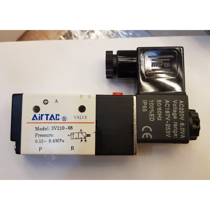 Pneumatic Solenoid Valve Airtac 3V210-08/3V210 08 220V 3/2 Way - 24VDC 24V -JN12 | Shopee ...