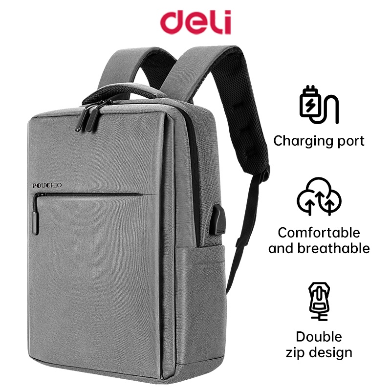 Deli EH1037 Business Laptop Backpack Leisure Bag For All Computer Large ...