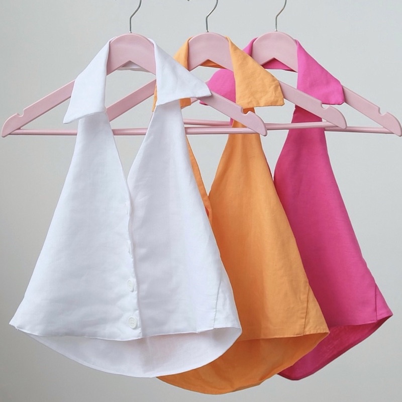SALE!!AVA Backless Collared Top | Shopee Philippines