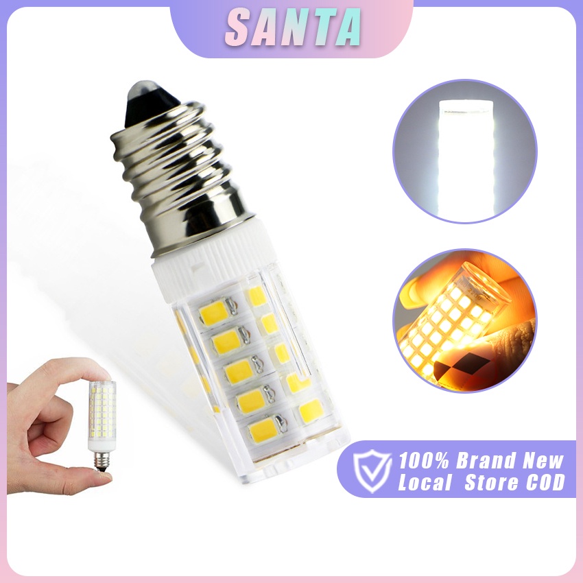 E12 Refrigerator Light LED Corn Bulb Lamp AC 220V 3W 360 Degree Ceramics Light Bulb Home Supply ...