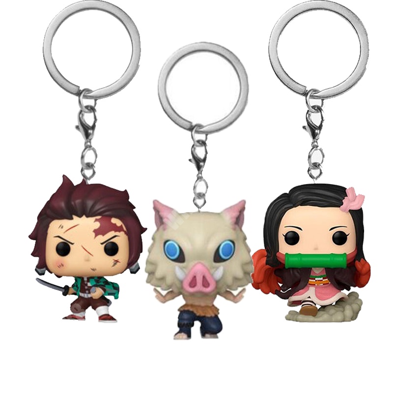 Keychain Demon Slayer Funko POP Kamado Nezuko Kamado Tanjirou Hashibira ...