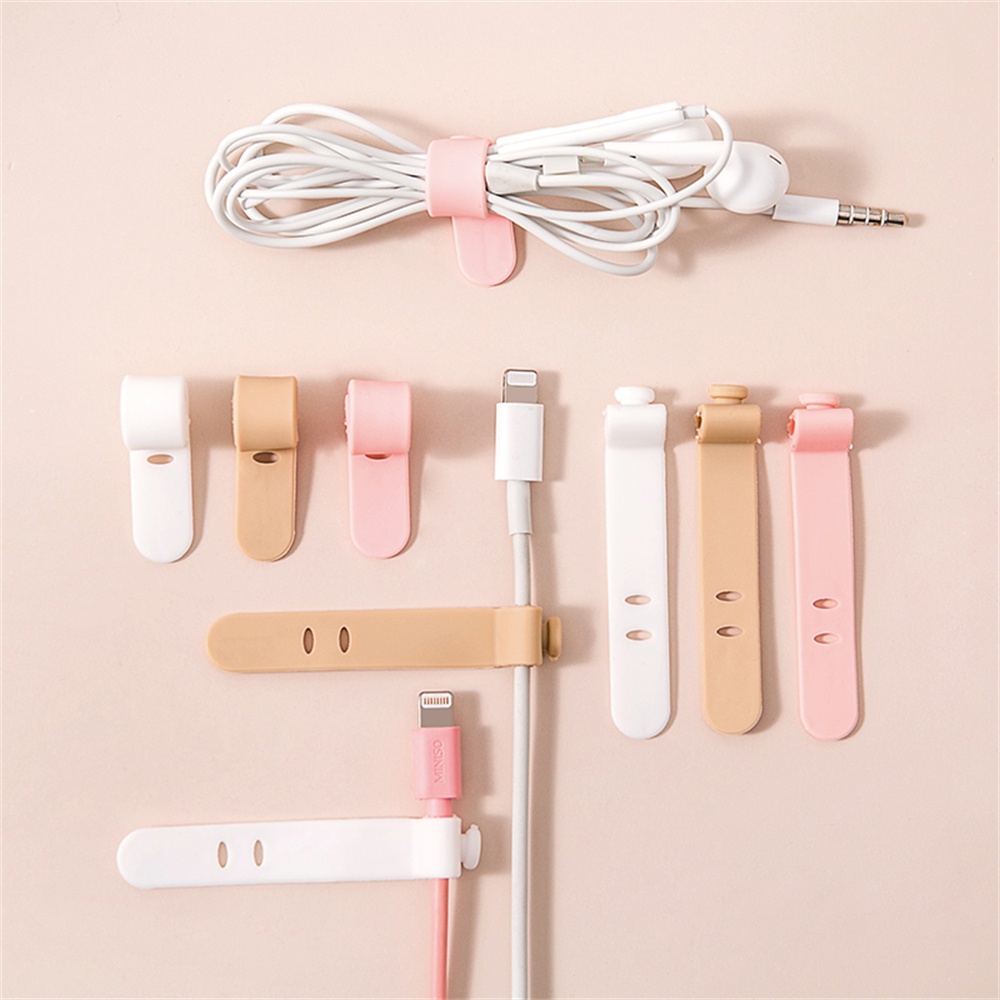 Silicone Cable Winder Organizer Earphone Clips Phone Charging Wire Cord ...