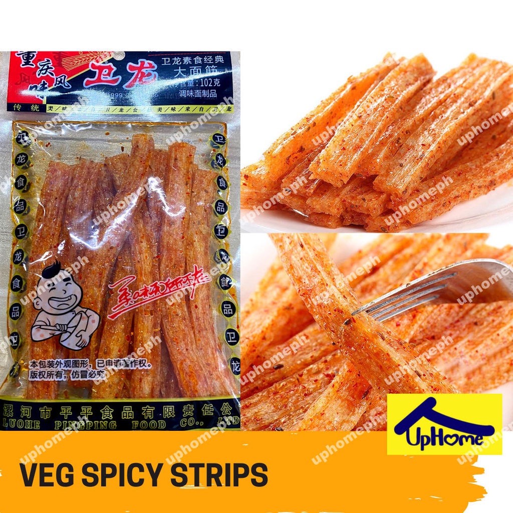 ZEJUN Weilong Latiao Vegan Spicy Strips Vegetarian Spicy Stick La Tiao Big Gluten Spicy Strip ...