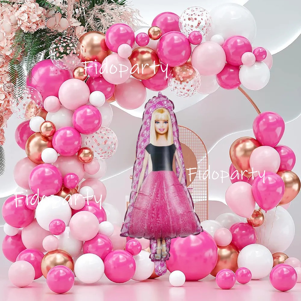 Pink Barbie Balloon Garland Arch Kit Birthday Party Decoration Kids ...