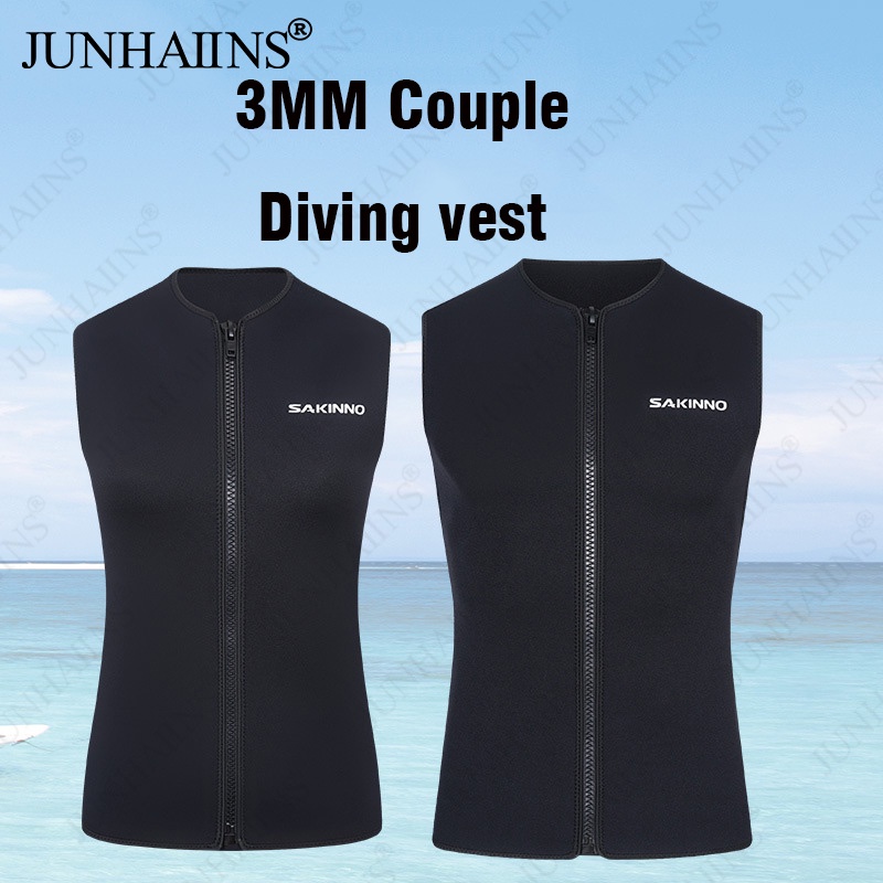 JUNHAIINS (COD )Men's and women's diving vest 3MM SCR chloroprene ...
