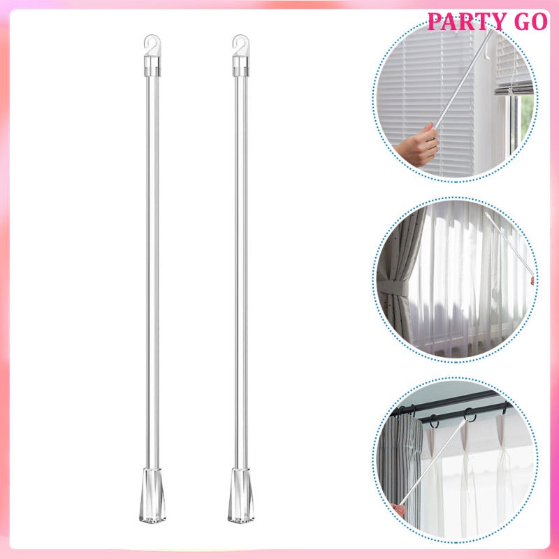 2 Pcs Curtain Stick Drapery Wands Curtains Pull Rods Drapes uiran2 ...