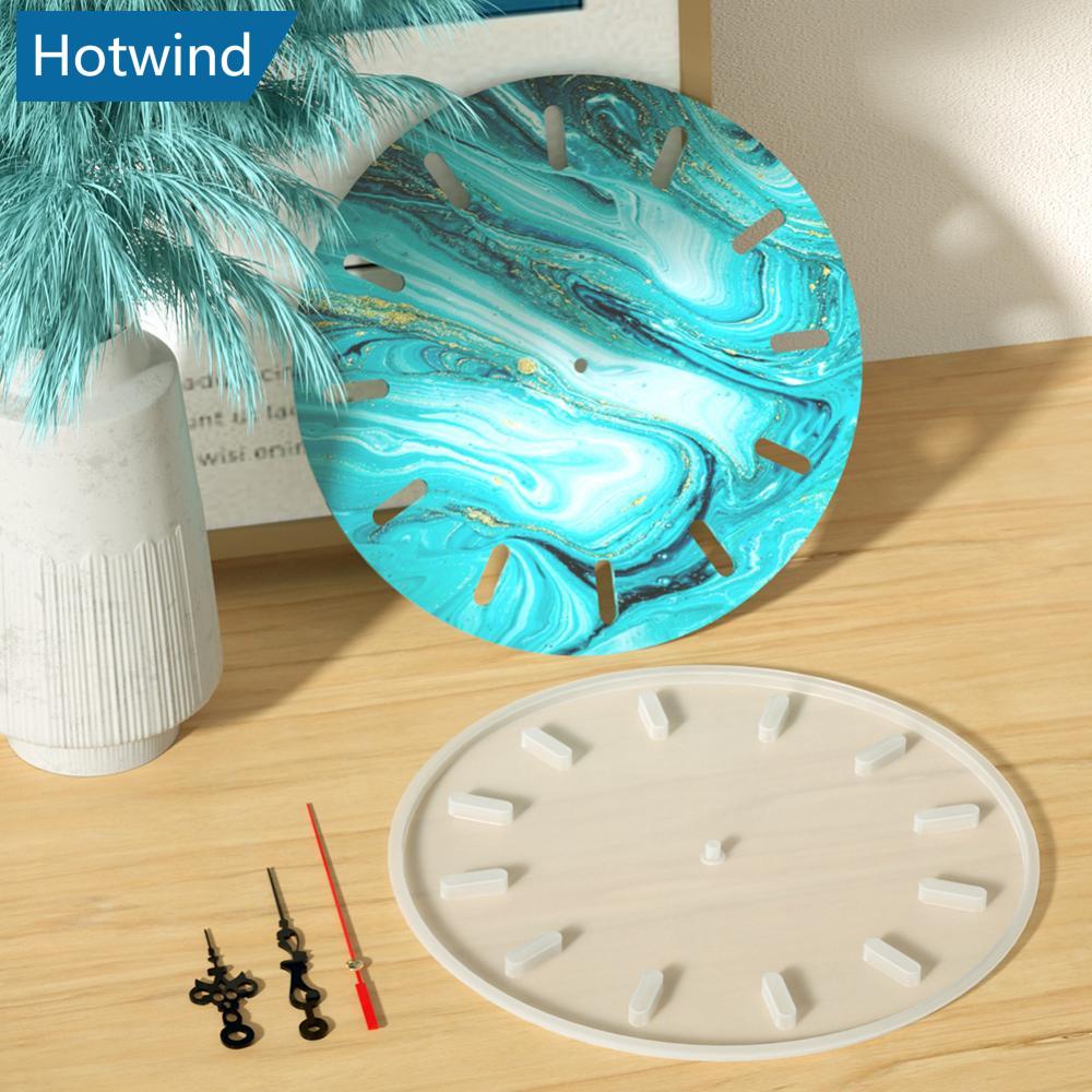 HW Clock Silicone Mold Handmade Crafts Round Clock Epoxy Resin Molds ...