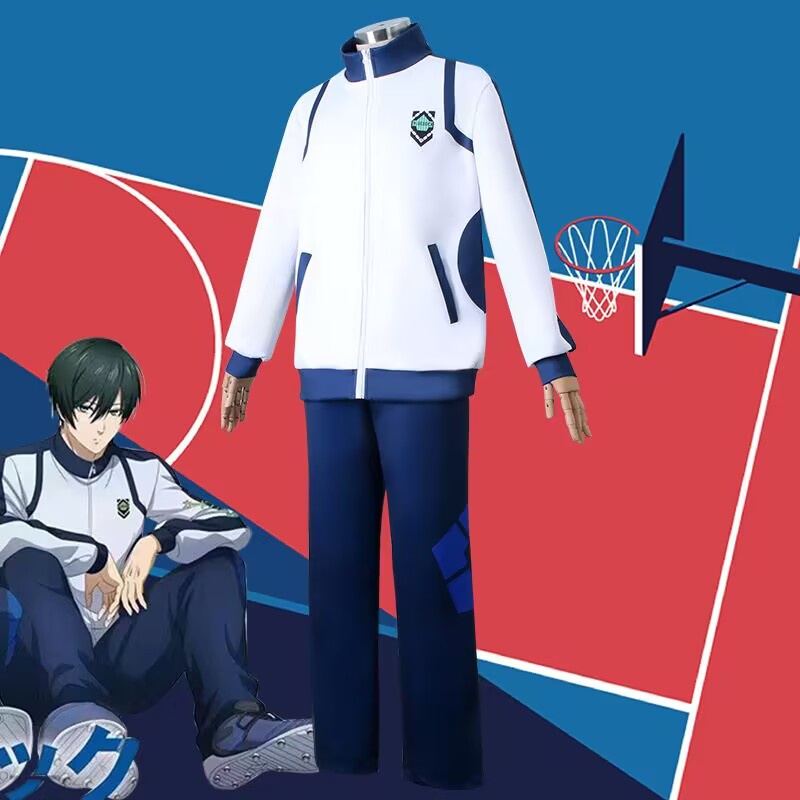 Blue Lock Cosplay Sportwear Pants Coat With Zipper Costume Set Anime 3D ...
