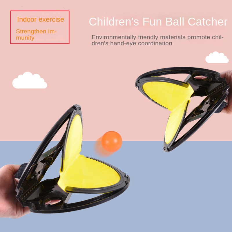 Children's hand catch ball/elastic toss and catch double ball catch ...