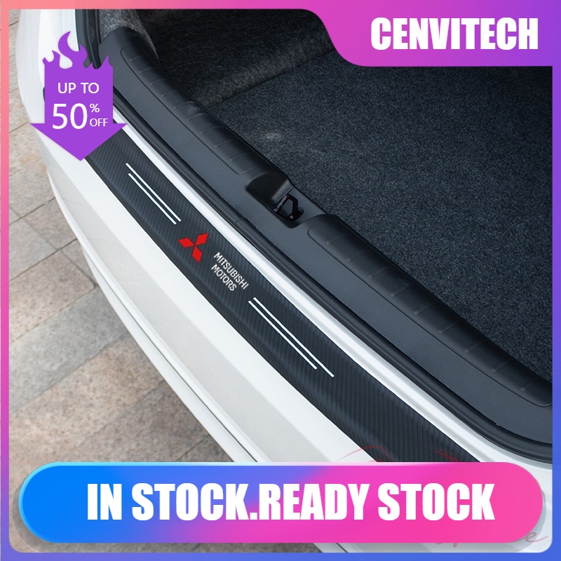 3D Carbon Fiber Textured Leather Car Trunk Door Sill Plate Protector ...