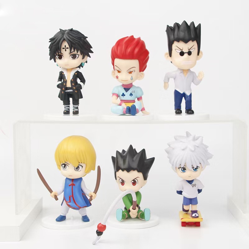 New 6Pcs/Set Anime Hunter X Hunter Figures Gon Freecss Killua Zoldyck ...