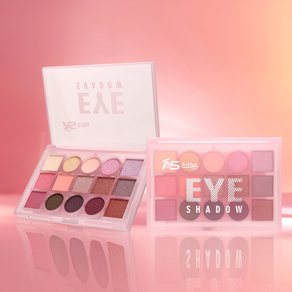 Ashley Shine Artist Make Up 15 Colors Eyeshadow Palette & Blusher ...