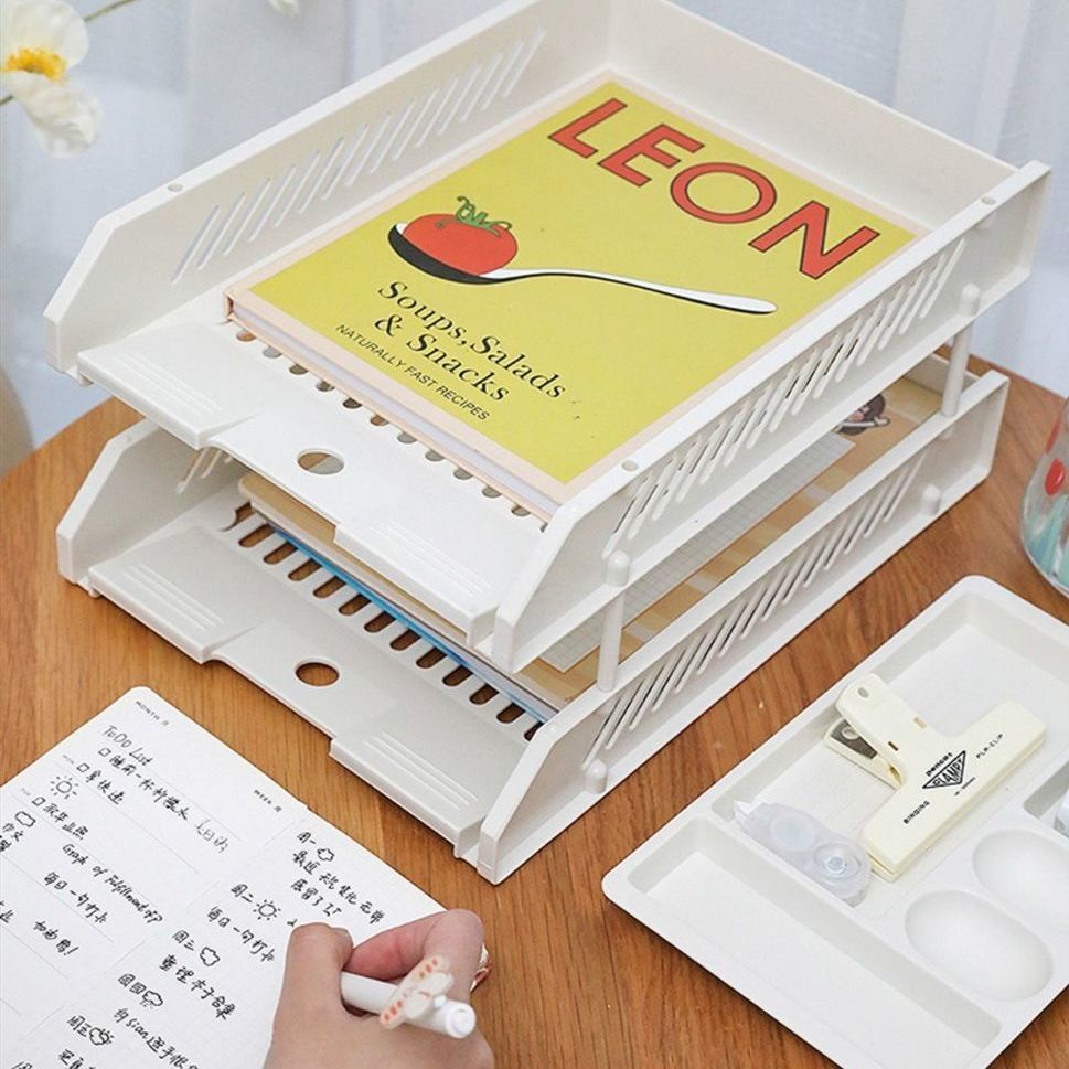 Desktop filing shelf Multi-tier office tool box Complete collection A4 ...