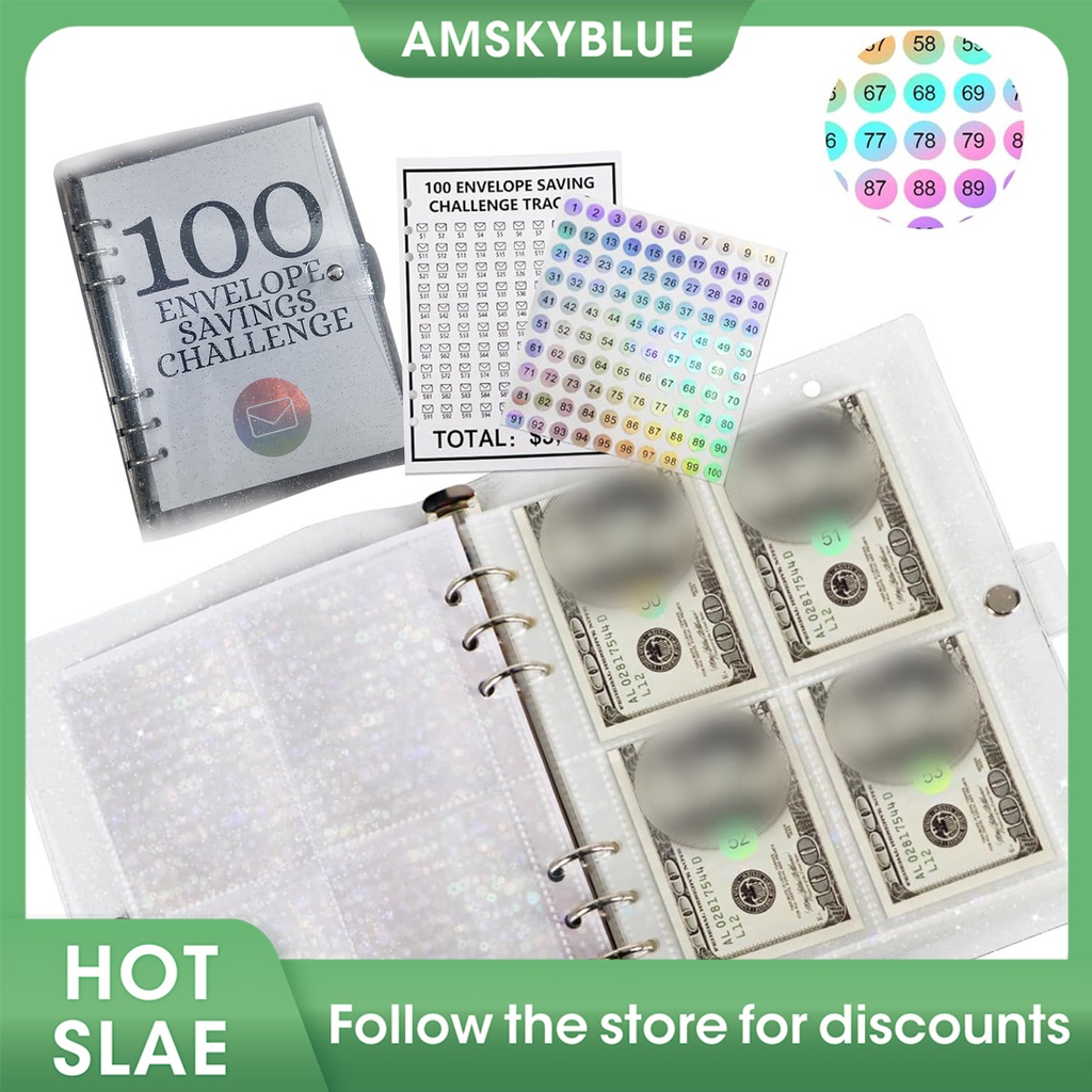 AMS-Binder Book for 100-Day Envelopes Money Saving Challenge Easy ...