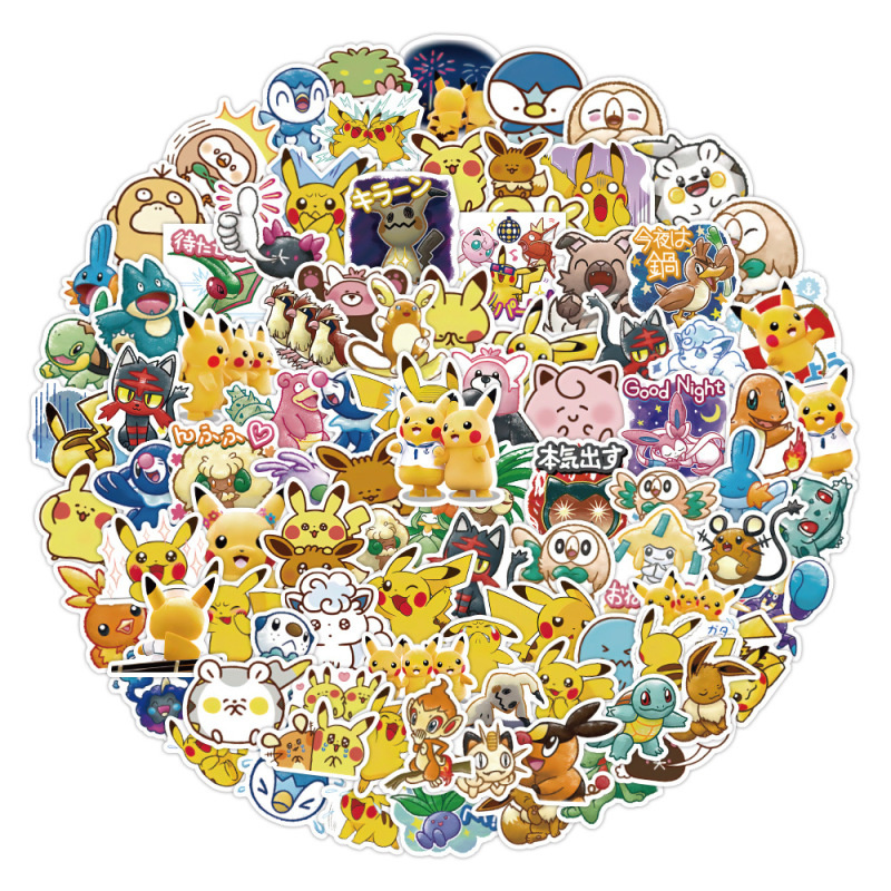 60pcs Pokemon Stickers for Phone Waterproof Mini Cartoon Anime Stickers ...