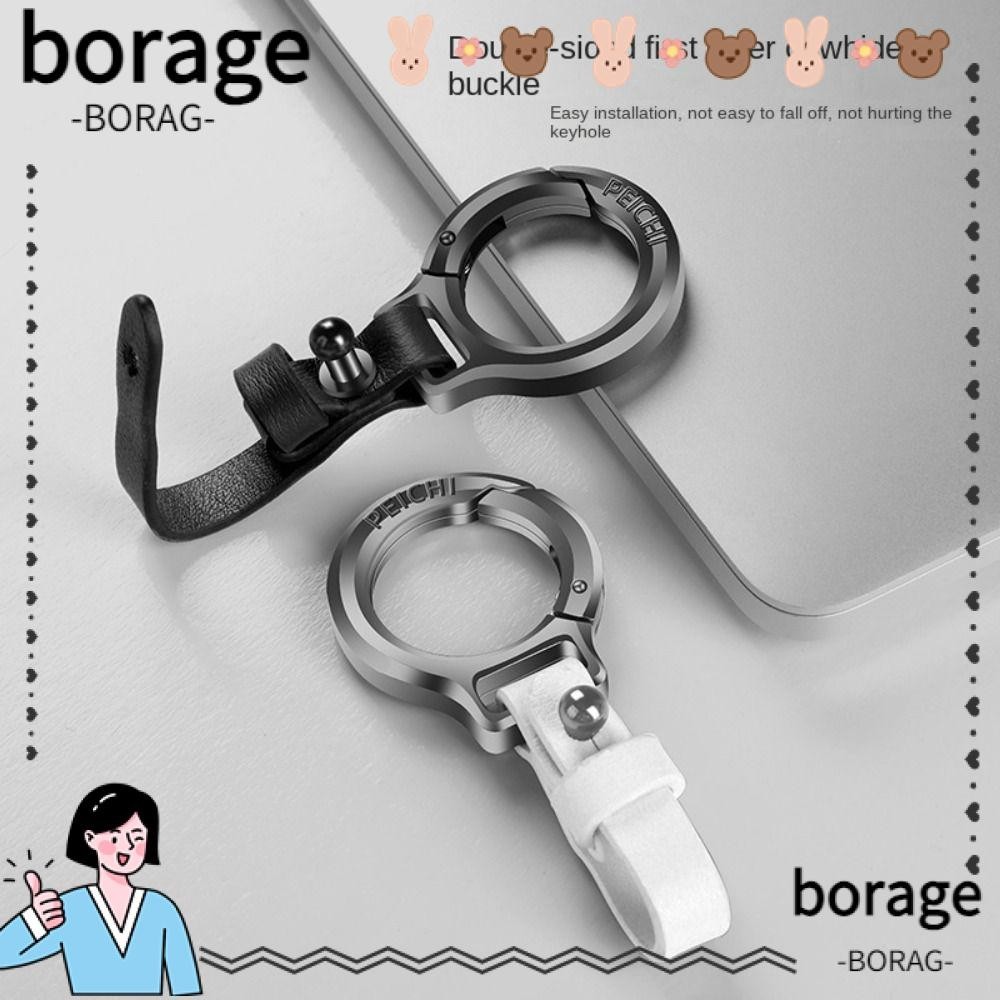 BORAG Leather Keychain, Carabiner Portable Waist Belt Buckle, Zinc ...
