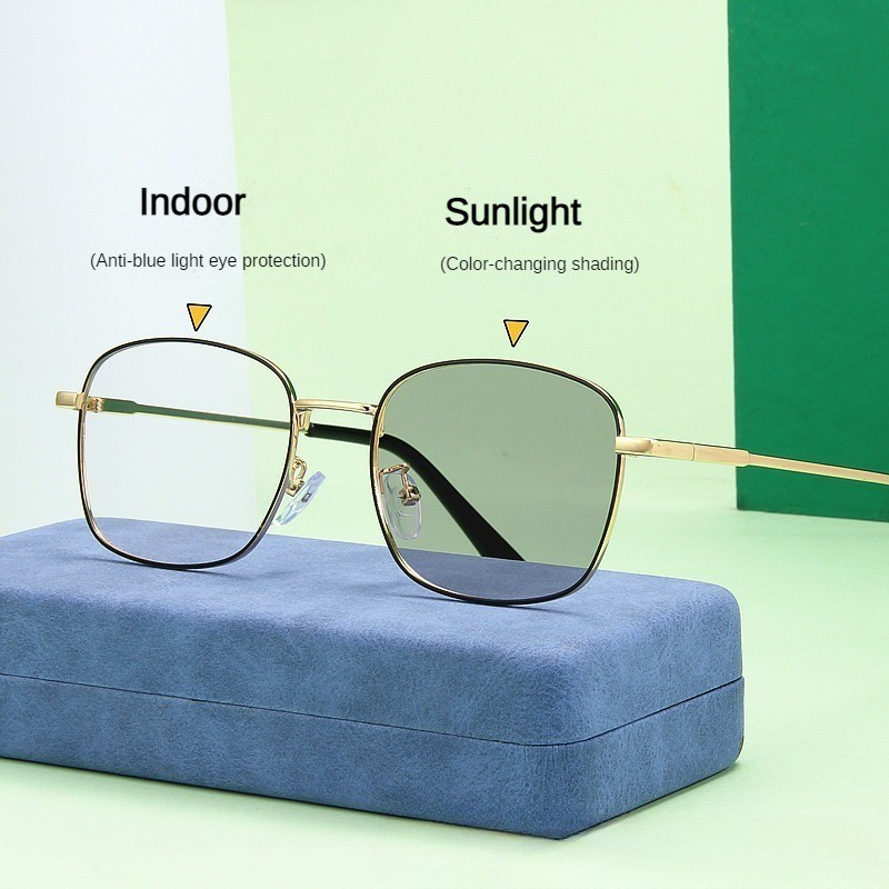 Ins Photochromic Anti Radiation Eyeglass Shades for Woman Man ...