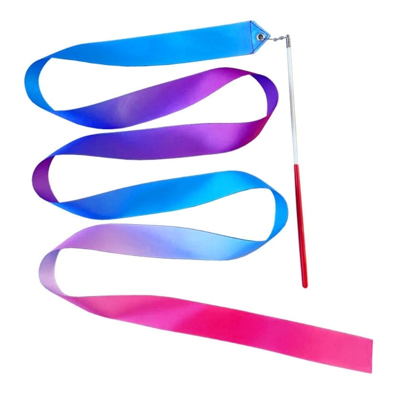 Vik Gymnastic Ribbon Sparkling Dance Ribbon Twirling Batons Long Ribbon ...