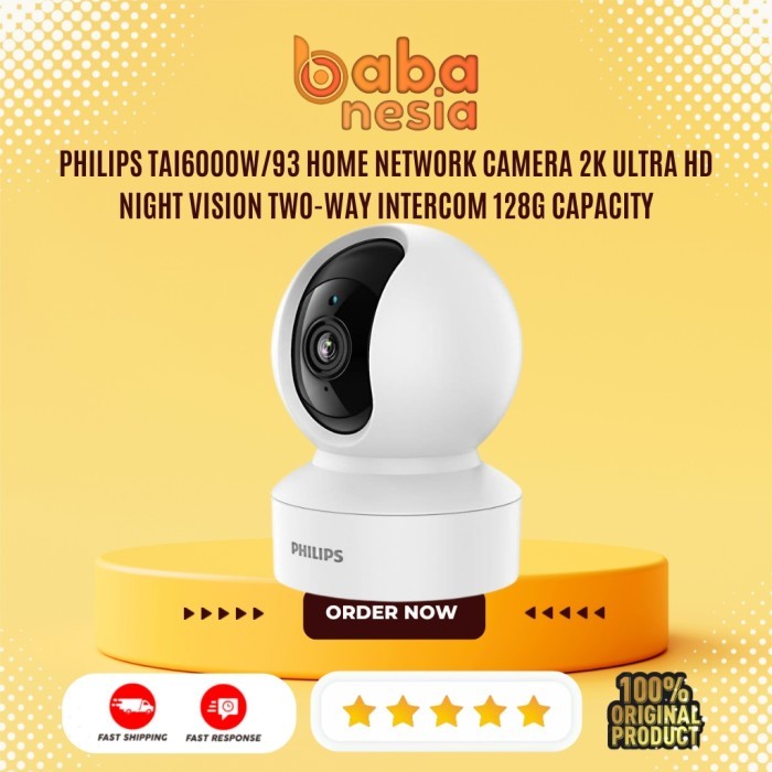 Philips TAI6000W/93 Home Network Camera 2K Ultra HD Night Vision Two ...