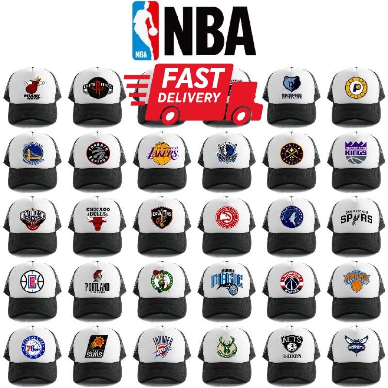 NBA TEAM LOGO TRUCKER CAP MESH CAP NET CAP | Shopee Philippines