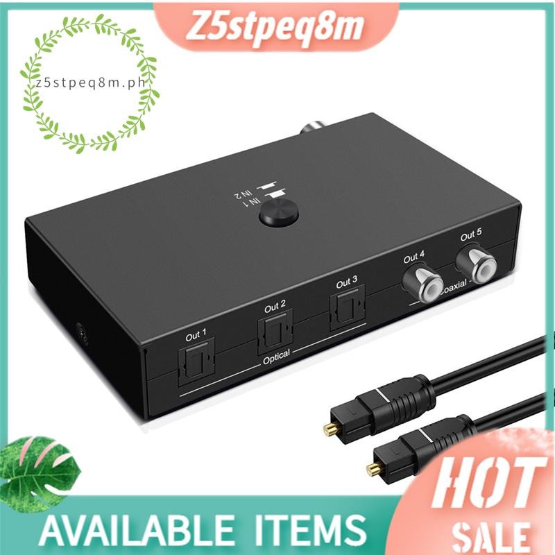 Optical Switcher Optical Digital Audio Splitter 2 in 4 Out Digital ...