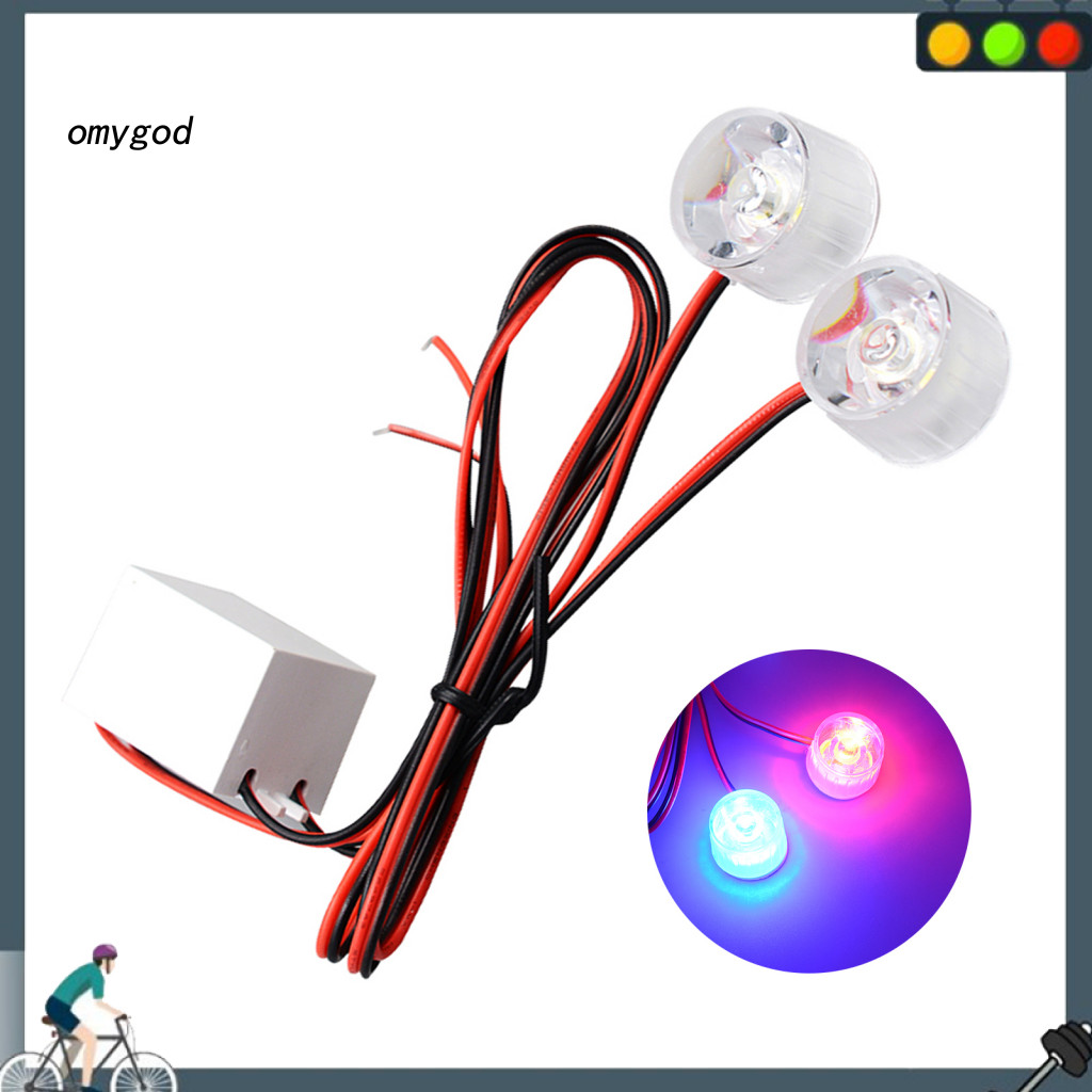 OMG Universal 12-85V Motorcycle LED Decorative Strobe Flash Brake Tail ...
