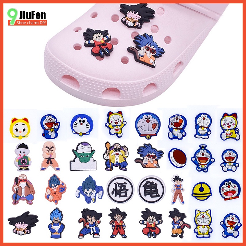 Cartoon Seven Dragon Ball Doraemon Croc Jibbit DIY Shoe Buckle ...