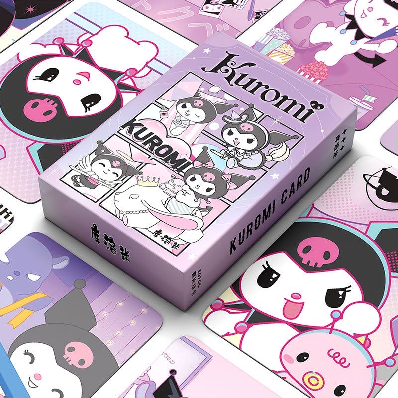 50Pcs Sanrio Laser Small Cards Kuromi MyMelody Colorful Cartoon Cards ...