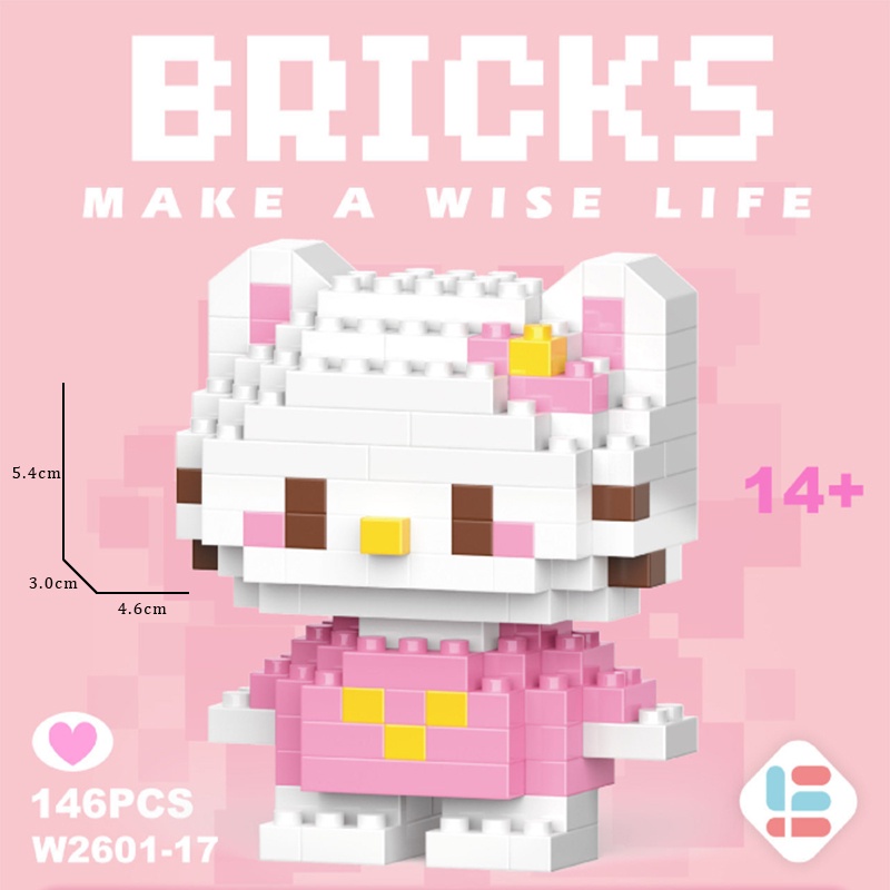 【DUZ】Mini Building Block Assembled Small Sanrio Particles Toys For Kid ...