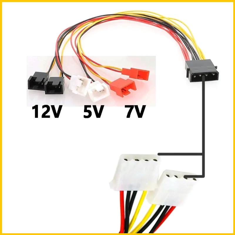 RUNNY 4Pin Molex to 3Pin Fan Connector Cable Power Fan Molex Connector ...