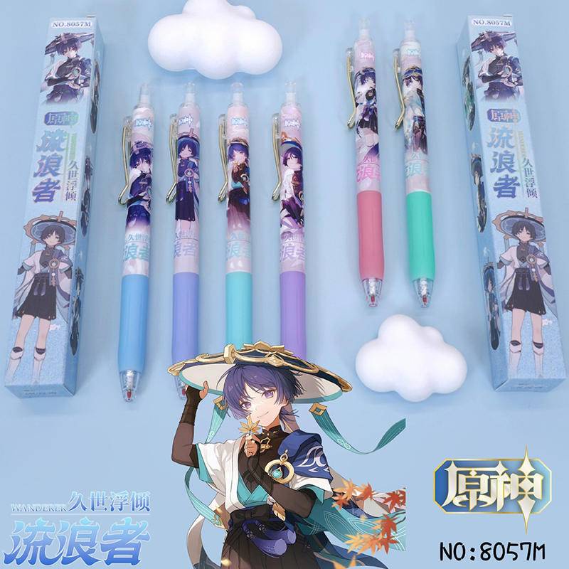 Game Genshin Impact Gel Pen Zhongli Xiao Yae Miko Raiden Shogun Nahida ...