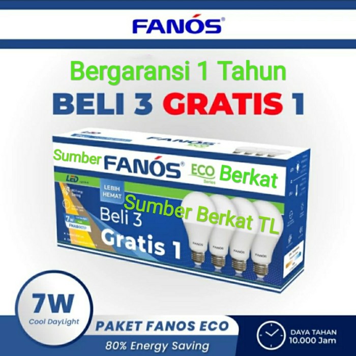 Led Fanos Package Buy 3 Get 1 Free Multipack Fanos ECO 7Watt 7w ...