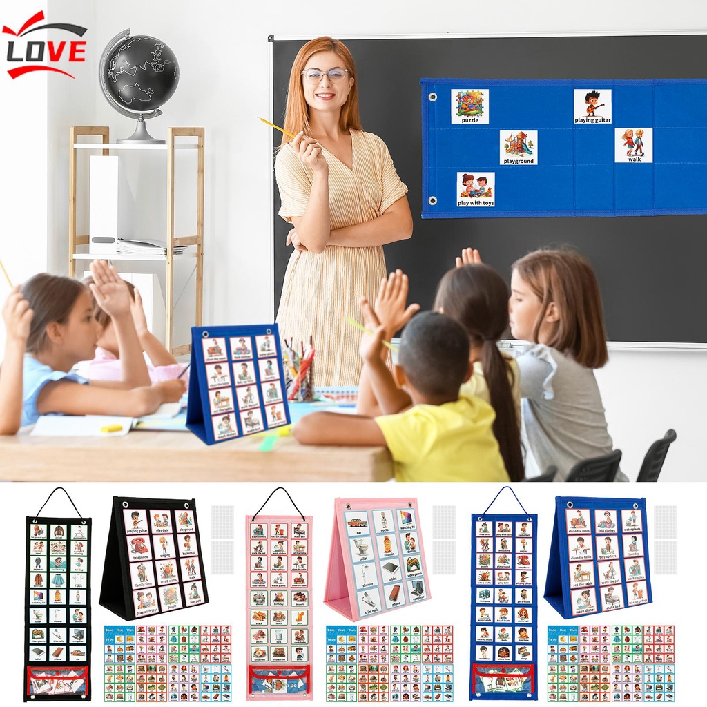 Kids Visual Schedule Calendar Chart Hanging Daily Chore Routine Chart ...