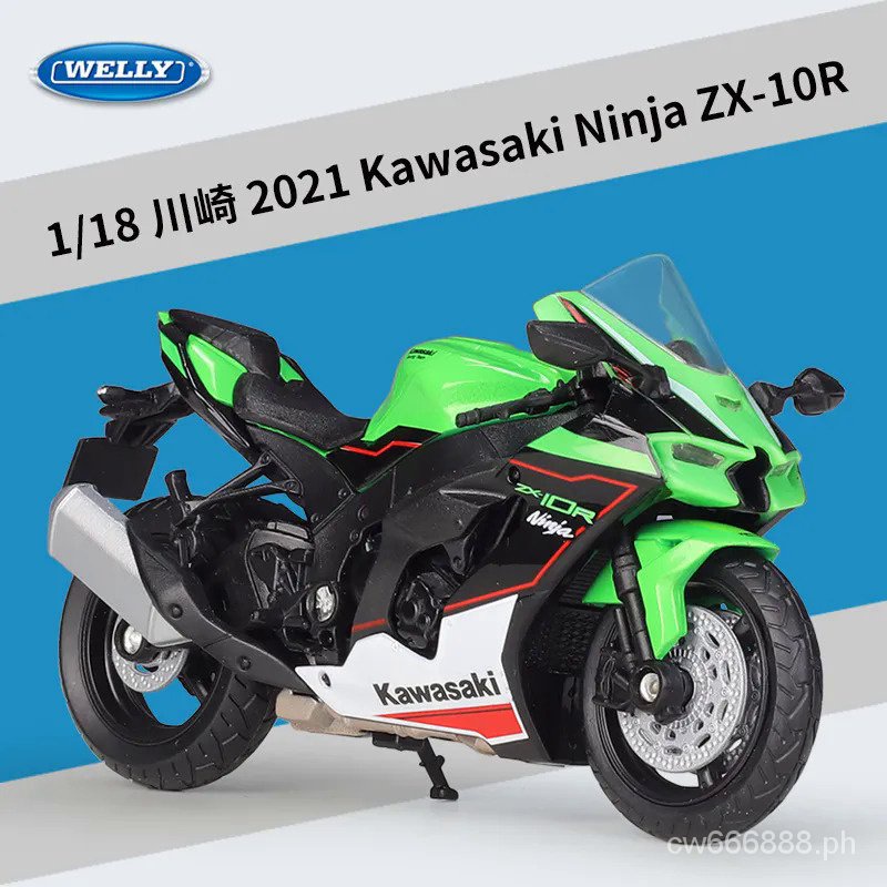Welly 1:18 Kawasaki Ninja 2021 Ninja Zx10-r Zx10r Mock-up Motorcycle ...