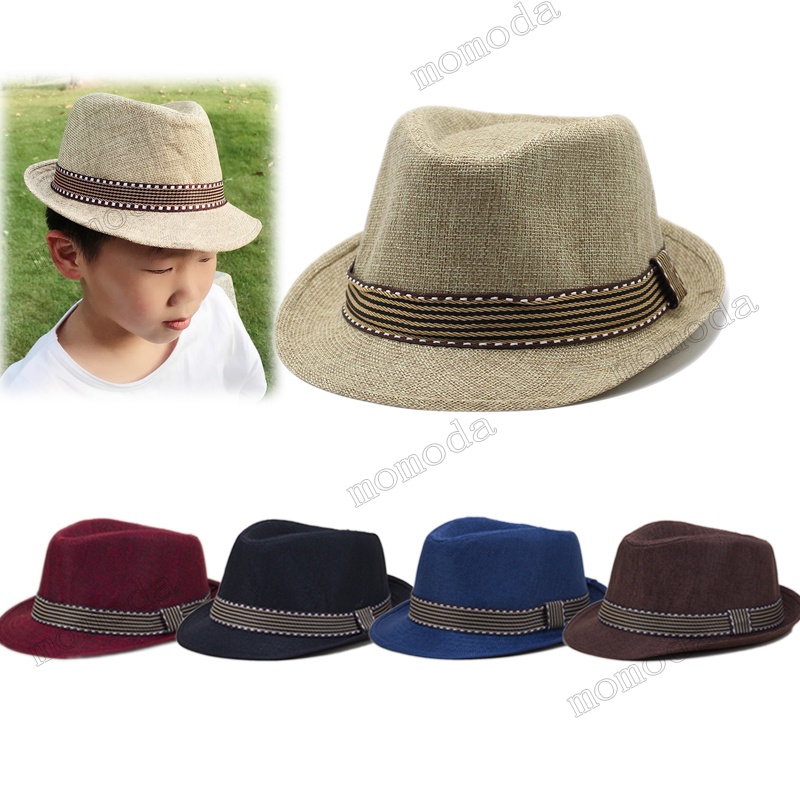 Fedoras Caps for Kids Gentleman Red Christmas Hat Boys Girls Sun Beach ...