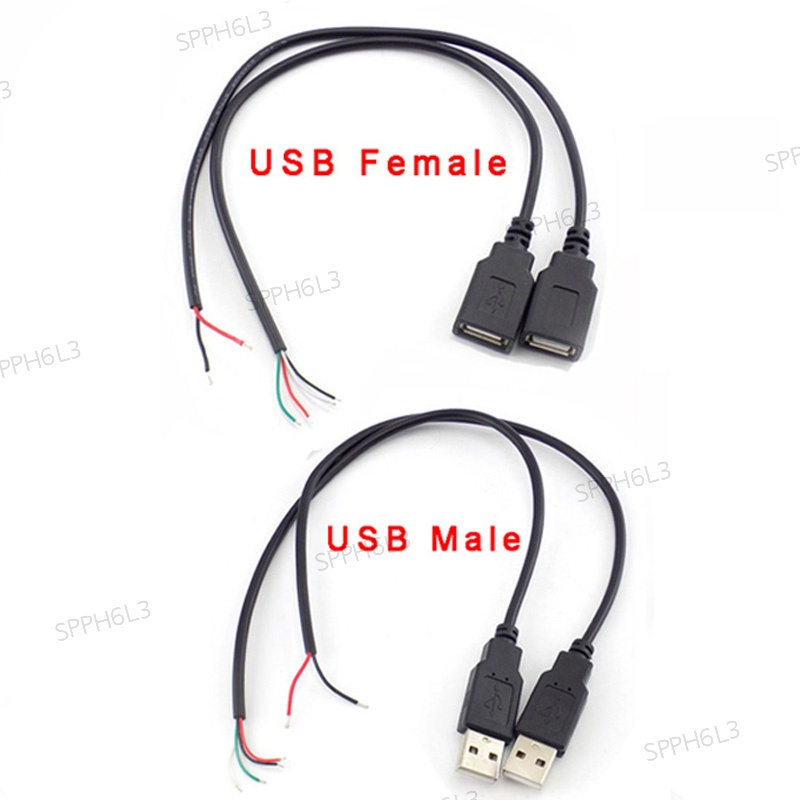 0.3m USB Cable 4 Pin Connector Male Female Wire Data Extension Cord 2 ...