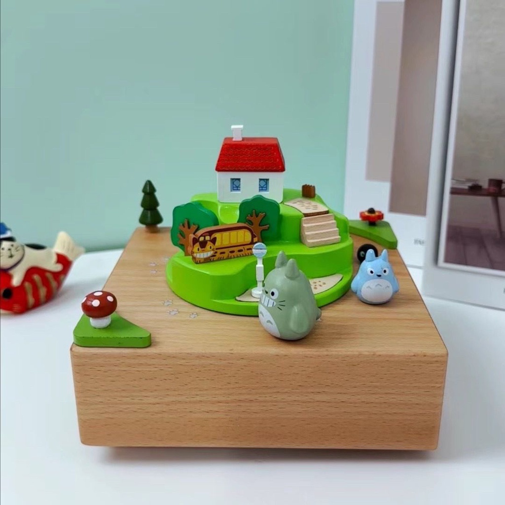 Wooden My Neighbor Totoro Music Box Music Box Animation Cartoon Cute ...