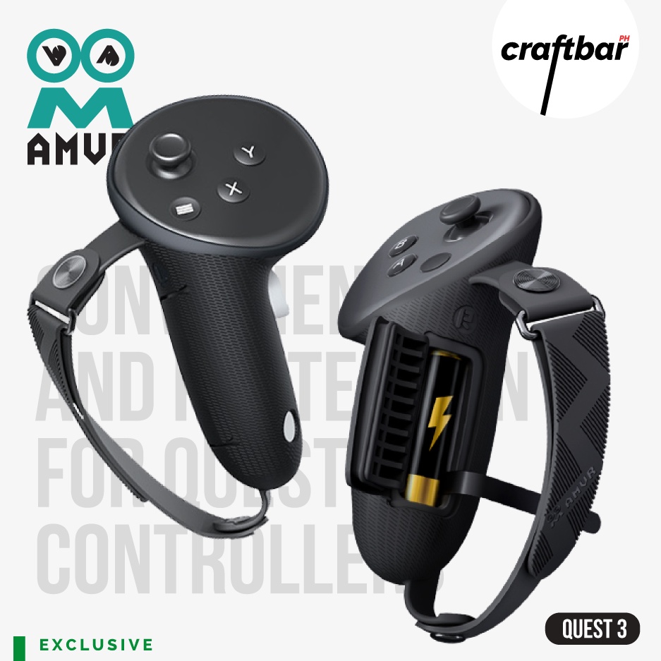 AMVR Silicone Controller Grips Cover with Battery Opening for Meta ...